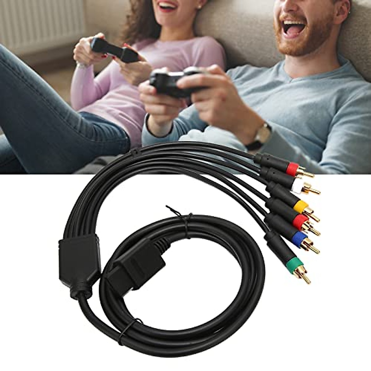 RGB Rgbs Multifunctional Composite Cable with Strong Stability High Flexibility, 4 BNC Heads, Made of Suitable for Crt Monitors, for NGC, for N64