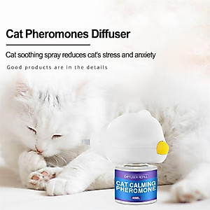 RHUTQP Blisso Cat Diffuser,Cat Calming Pheromone Diffuser,Cat Calming Diffuser,Cat Pheromones Calming Diffuser,Cat Anxiety Relief,Reduce Fighting and Scratching Calm Relaxing (60days)