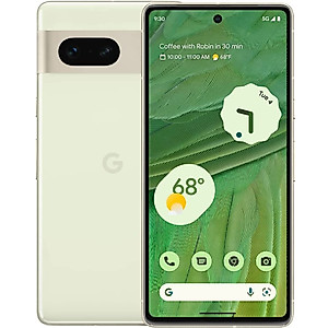 Google Pixel 7 5G 128GB 8GB RAM 24-Hour Battery Factory Unlocked for GSM Carriers Global Version - Lemongrass (Renewed)