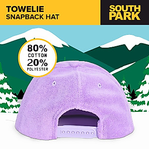 South Park Baseball Cap, Towelie Snapback Skater Baseball Hat with Flat Brim, Indigo, One Size