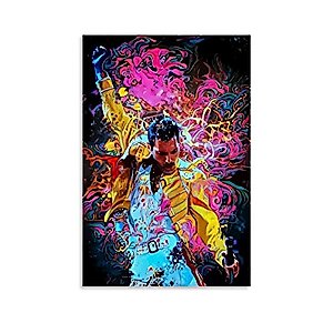 ZXCM Band Poster Queen Poster Freddie Mercury Canvas Art Poster and Wall Art Picture Print Modern Family Bedroom Decor Posters 12x18inch(30x45cm)