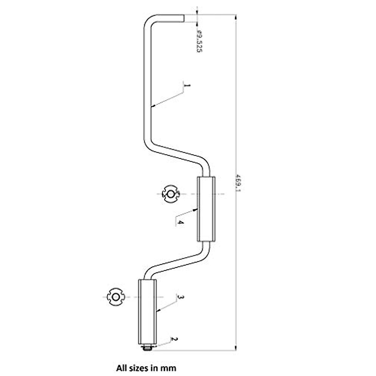 Mytee Products Strap Winder for Flatbed Truck Trailer Winches - Hand Roller for Winding - Winch Winder for Winch Straps