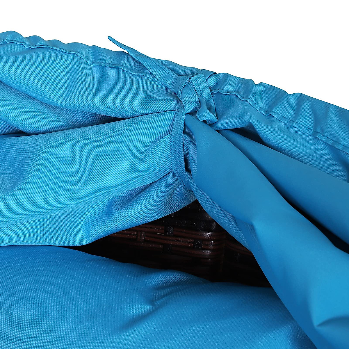 Outsunny 4-Piece Round Convertible Daybed with Cushions, Outdoor PE Rattan Patio Wicker Sofa Set, Sunbed with Adjustable Sun Canopy, Sectional Sofa, 2 Chairs, Table, 3 Pillows, Light Blue