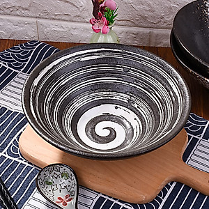 Japanese Ramen Bowls Set, 32 OZ Ceramic Noodle Soup Cereal Bowls (BSB)