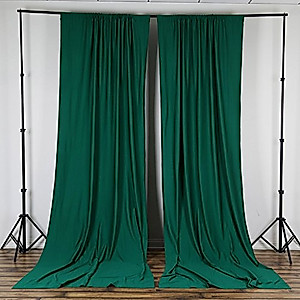 BalsaCircle 10 ft x 10 ft Hunter Green Polyester Photography Backdrop Drapes Curtains Panels - Wedding Decorations Home Party Reception Supplies