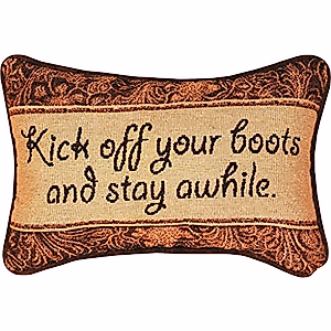 Manual 12.5 x 8.5-Inch Decorative Throw Pillow, Kick Off Your Boots