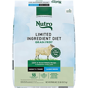 Nutro Limited Ingredient Diet Large Breed Adult Dry Dog Food, Lamb & Sweet Potato Recipe, 22 lbs.