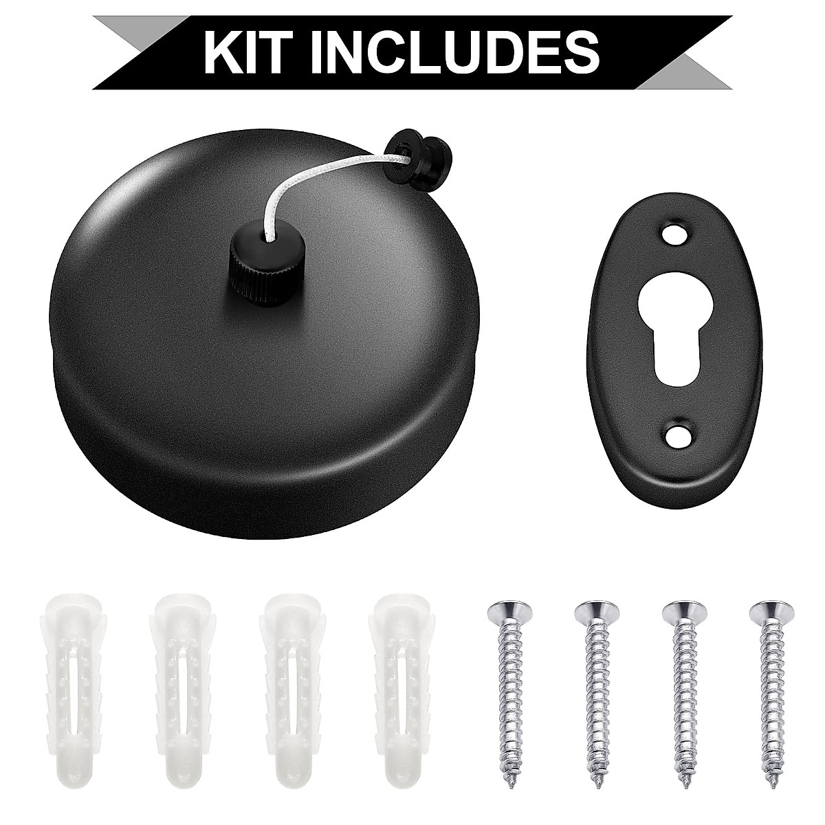 4 Pieces Retractable Clothesline 304 Stainless Steel Cloth Line 9.2ft Retracting Adjustable Laundry Line Heavy Duty Shower Rope String Retracting Clothesline for Indoor Outdoor Home (Black)