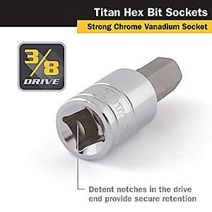 Titan 15608 3/8-Inch Drive x 8mm Hex Bit Socket