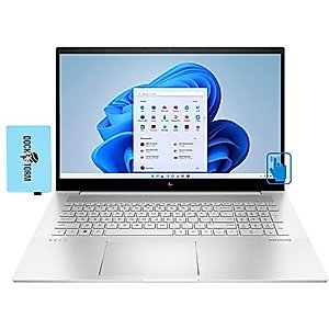 HP Envy Laptop 17 17.3" 60Hz Touch FHD Home & Business Laptop (Intel i7-1255U 10-Core, 16GB RAM, 512GB SSD, Intel Iris Xe, (1920x1080), Fingerprint, WiFi, Bluetooth, Win 11 Home) with Hub