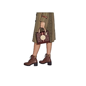 COACH Signature Jacquard Dempsey Tote 22 (IM/Wine Multi)