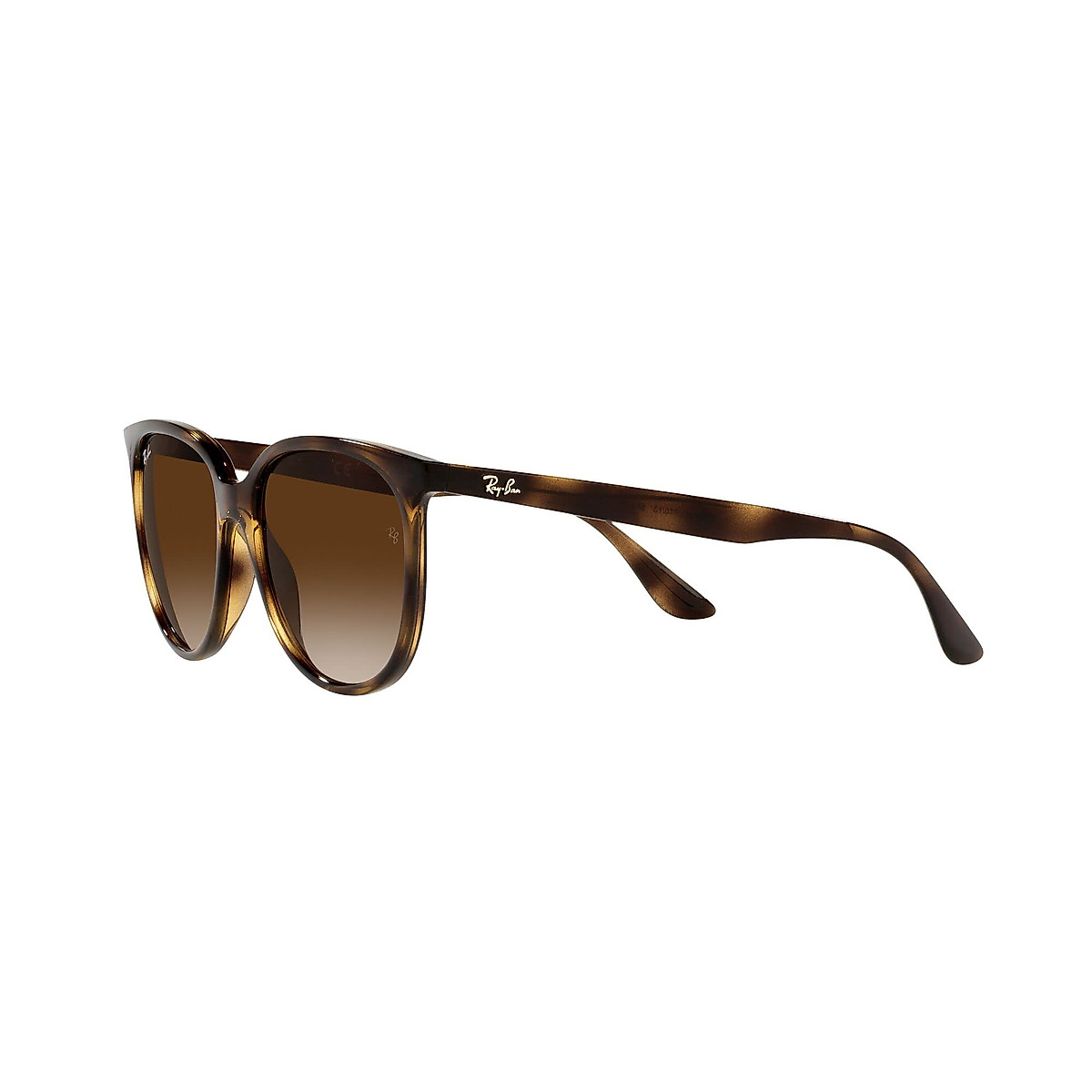 Ray-Ban Women's RB4378F Low Bridge Fit Square Sunglasses, Havana/Gradient Brown, 54 mm