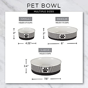 Bone Dry Lattice Collection Pet Bowl & Canister, Single Dish, Medium 6x2", Aqua