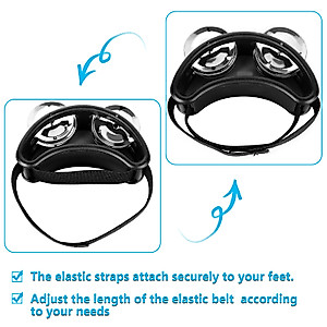 4 PCS Foot Tambourine for Adults, Black Foot Percussion Instruments with Metal Steel Jingle Bell for Guitar Drum Accessory Instrument