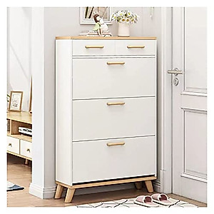 KIZQYN Shoe Storage Cupboard Flip-Flop Shoe Cabinet Ultra-Thin Home into The Doorway Multi-Functional Simple Storage Multi-Layer Shoe Rack Shoes Storage Cabine (Size : 90x24x134cm)