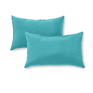 Greendale Home Fashions Outdoor Rectangle Throw Pillow (Set of 2), 2 Count (Pack of 1), Arctic
