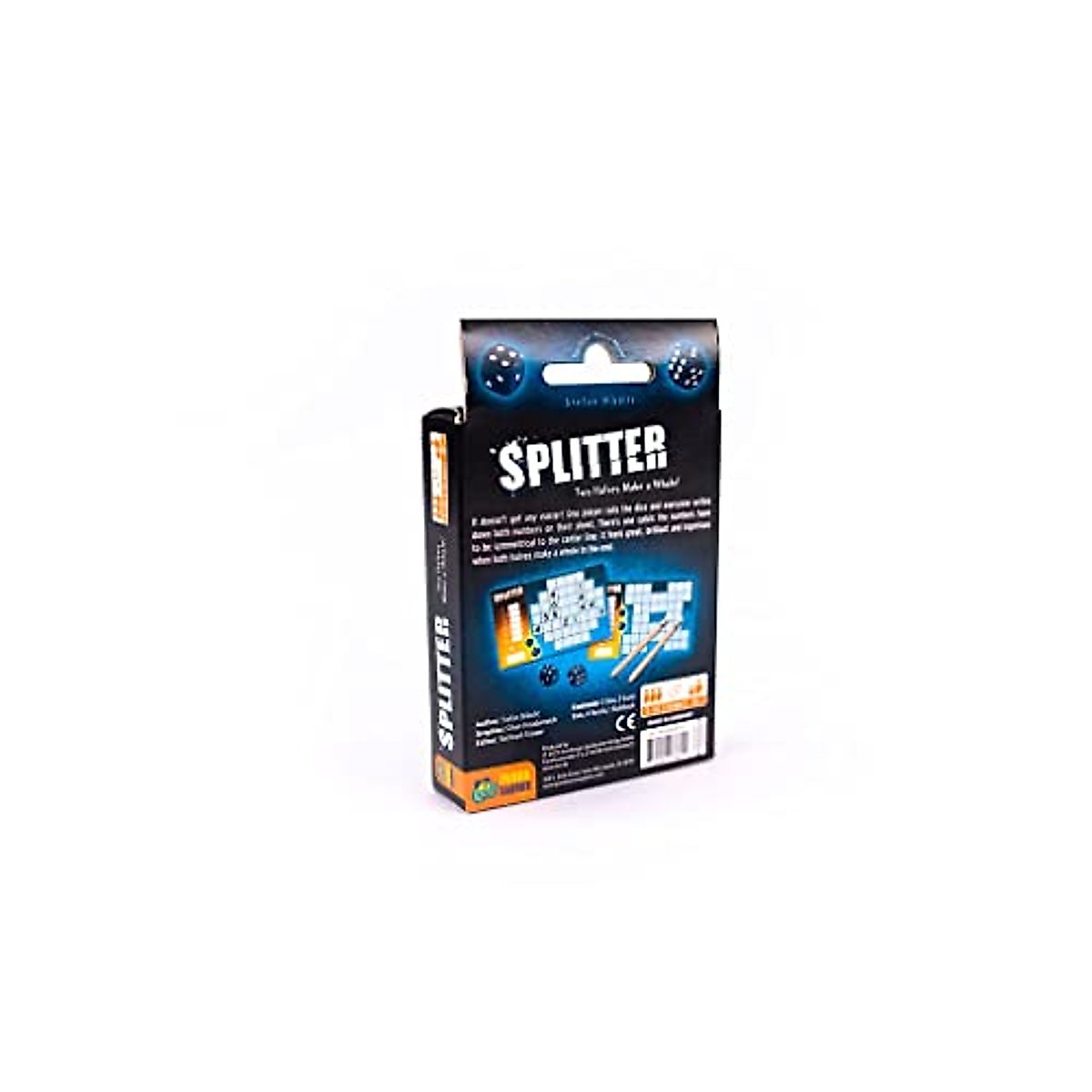Splitter Dice Game - A Symmetrical Challenge of Numbers and Strategy, Roll-and-Write Puzzle Game, Family Game for Kids and Adults, Ages 8+, 1-12 Players, 15 Minute Playtime, Made by Pandasaurus Games
