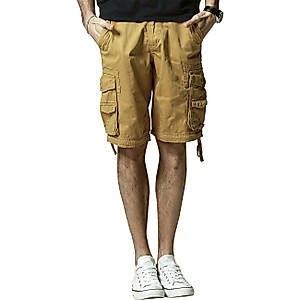 Match Men's Twill Comfort Cargo Short Without Belt #S3612 (Label Size 4XL/40 (US 38), Khaki)