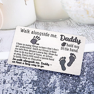 Fathers Day Gift for New Dad Wallet Insert Card Daddy Father to Be Birthday Gifts from Daughter Son Kids Pregnancy Baby Announcement Gifts for Him Men First Time Dads Husband from Wife Christmas