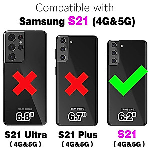 Asuwish Phone Case for Samsung Galaxy S21 5G 6.2 inch Wallet Cover with RFID Blocking Credit Card Holder Wrist Crossbody Strap Lanyard Stand Leather Girls Cell Accessories S 21 21S G5 Women Men Brown