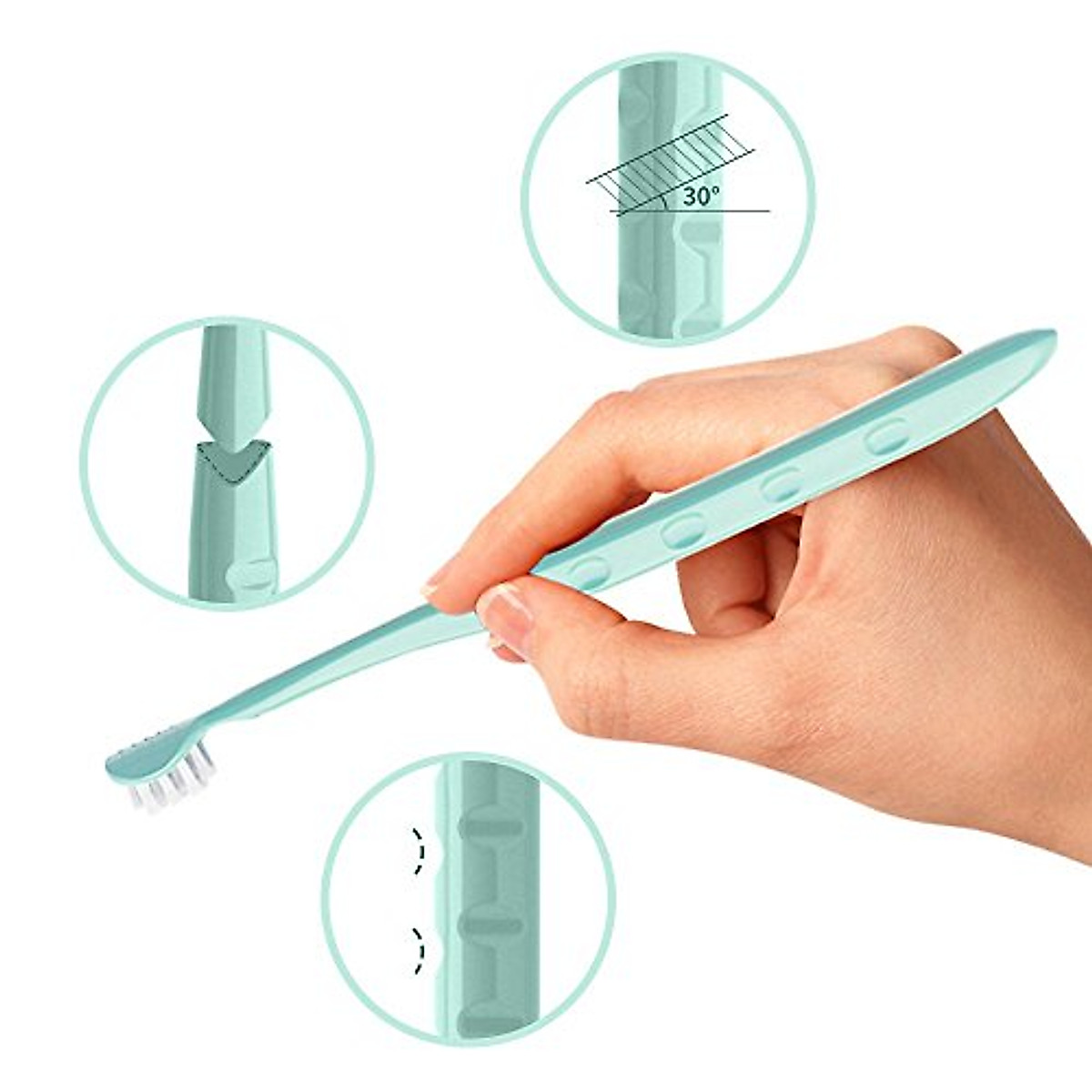 babyease 3-Sided Toothbrush, Ultra Soft All Sides Cleaning Training Tooth Brush for Baby, Toddler 1 Years and Up