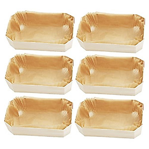 Anneome 6pcs Toast Box French Bread Pan Tool Tray Disposable Loaf Pans Toast Trays Nonstick Tray for French Bread Kitchen Bread Plates Baking Pan Bread Pans Non-stick Toast Plates Wooden