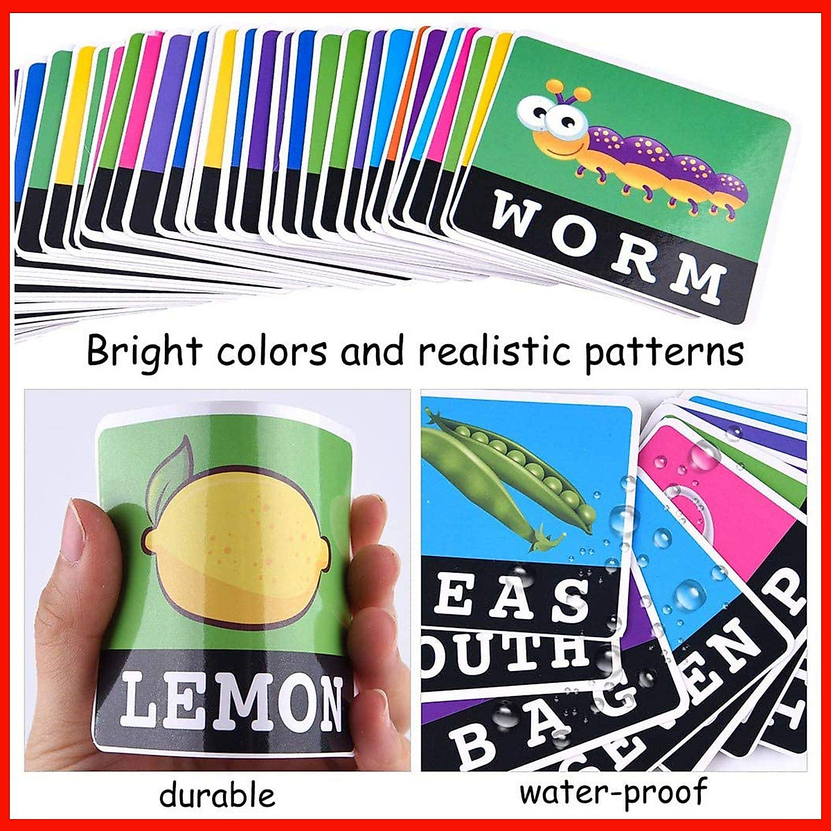 Little Bado Preschool Learning Matching Letter Board Games Alphabet Letter Word Recognition Educational Toys for Kids 3 4 5 6 7 Boys Girls Christmas Birthday Gift