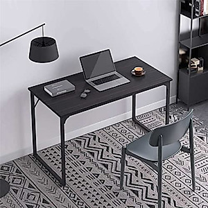 CZDYUF Computer Desk 43" Wide Desktop Office Desk Waterproof Steel Frame Laptop Table Style Study Table for Home Office (Color : E, Size : 43")