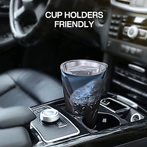 NHJKLWQSZ Black Spider 20oz Stainless Steel Tumbler With Lid And Straw, Double Wall Vacuum Insulated Coffee Mug Travel Cups Leak-Proof Lid For Hot And Cold Drinks, Metal Straws And Brush