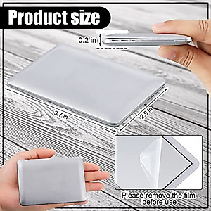 Jetec Mini Laptop Mirror for Cat Toy Laptop Cute Pocket Mirror Cat Laptop 3.7 x 2.5 Inch Folding Toy Cat Computer for Dollhouse Pet Makeup Decoration Fake Laptop(Silver)