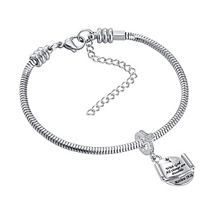 NanMuc Bible Cross Religious with God All Things are Possible Women's Bead Charms for Pandora Charm Bracelets, Copper