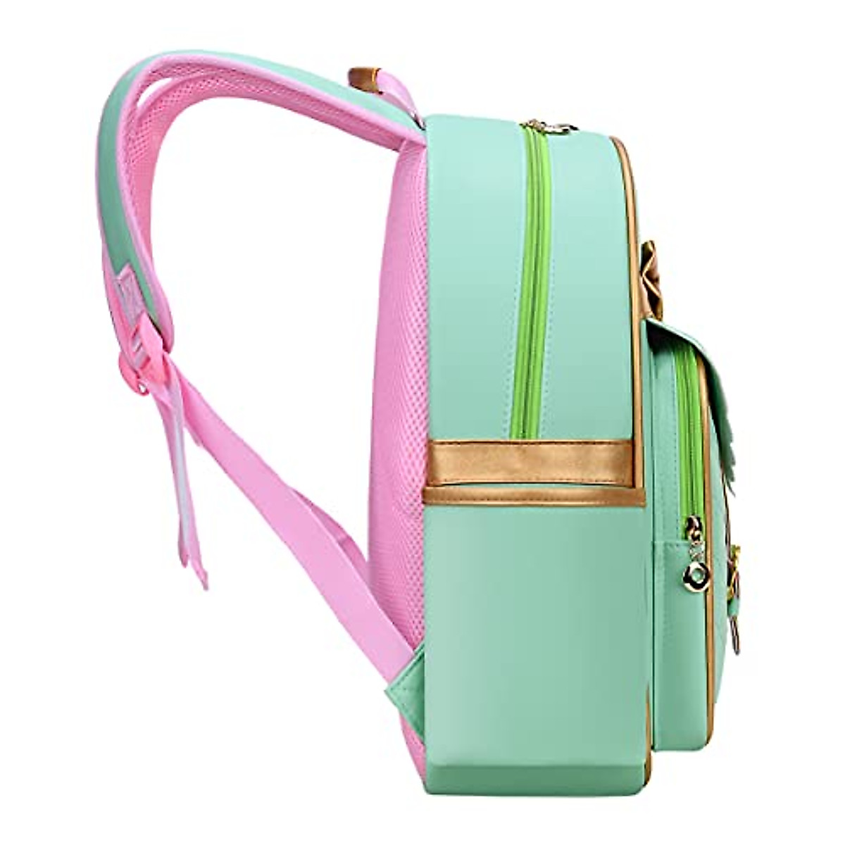 Children Princess Waterproof PU Backpack for Elementary School Girls