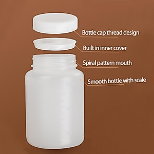 LEPEVNEY 1000ml/34oz Plastic Bottles Lab Chemical Reagent Bottle - Wide Mouth, Secure Sample Sealing, Liquid Storage Container 2 Pcs