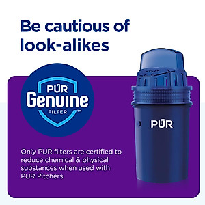 PUR Water Pitcher Filtration System, 7 Cup, Clear/Blue