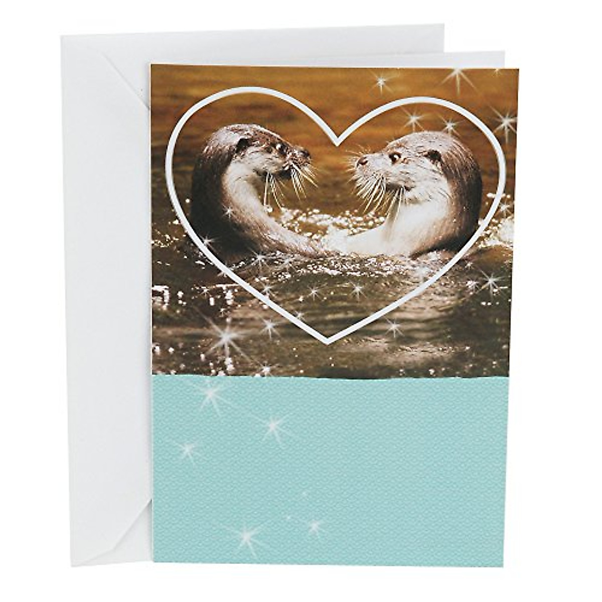 Hallmark Shoebox Funny Love Card, Anniversary Card, Fathers Day Card, or Birthday Card (Meant for Each Otter), Otters in a Heart (0349RZF3020)