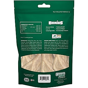 Bonies Breath and Dental Formula Treats for Dogs, All-Natural Ingredients, Fresh Breath, Cleans Teeth, Low Calories, Chicken Flavor - Medium, 8 Bones, 11.45-oz