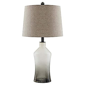 Signature Design by Ashley - Nollie Glass Table Lamps - Cloudy Bases - Set of 2 - Gray