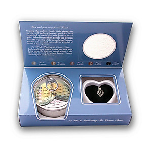 Pearlina Sterling Silver Heart Cage Locket Necklace Cultured Wish Pearl in Oyster Set, 18"