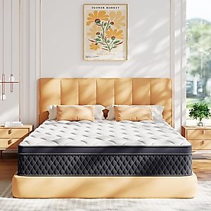 ELEMUSE Queen Mattress 10 Inch Cooling Gel Memory foam Mattress, CertiPUR-US® Certified Breathable Bed in a Box for Pressure Relief, Fiberglass-Free