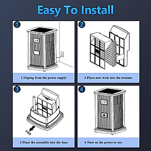 Funmit 1043 Super Humidifier Wick Filter Replacement for Essick Air AIRCARE EP9500, EP9700, EP9800, EP9R500, EP9R800, 821000, 826000, 826800, 831000 and Bemis Space Saver 800 8000 Humidifiers