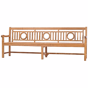 Teak Wood O Outdoor Patio Bench Extra Large, 8 Foot, Made from Solid A-Grade Teak Wood