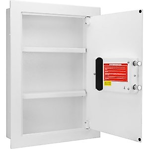 Barska Biometric Fingerprint Digital Security Hidden In Wall Safe 0.52 Cubic Ft for Home & Office