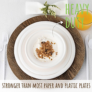 brheez 16 Ounce Disposable Bowls Paper Bowls Alternative Compostable Bowls Heavy Duty [Pack of 60] Eco-Friendly 100% Natural Sugarcane Bagasse Fiber Biodegradable