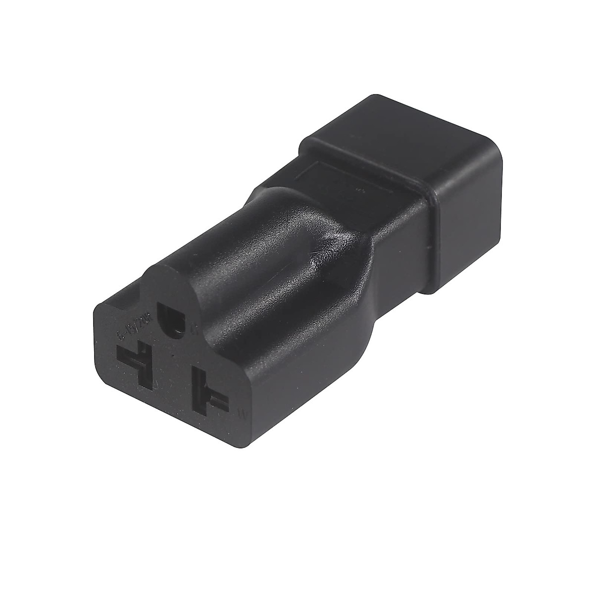 QIUCABLE IEC to NEMA Adapter,5-15R to C20,5-20R to C20,6-15R to C20,6-20R to C20;IEC 320 C20 Male to 4-in-1 Nema 5-15R/20R 6-15R/20R Female,T Blade Plug Adapter,Power Converters Comb Adapter(2-Pack)