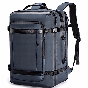 VGOAL Carry on Backpack,Flight Approved 35L Expandable Travel Backpacks Weekender Overnight Luggage Bag Daypack Business Extra Large Backpack Fits up to 17.3" Laptop for Men & Women