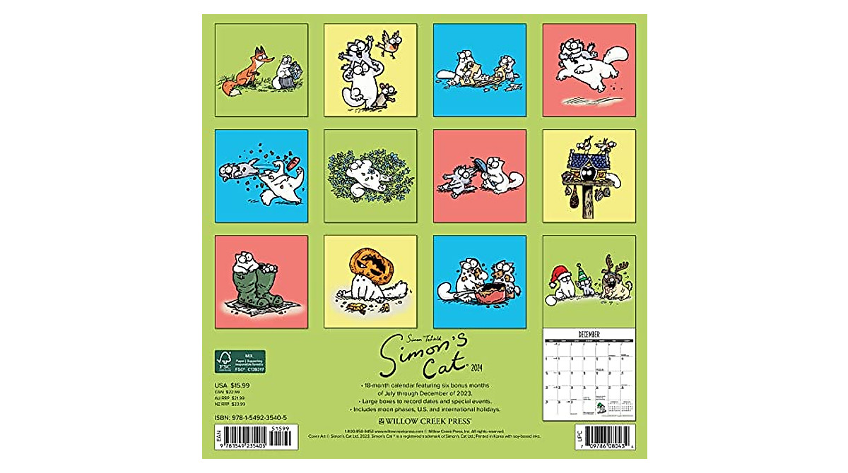 Simon's Cat 2024 Wall Calendar - Stay Organized & Inspired