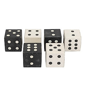 Decorative Mango Wood Dice (Set of 6 Pieces)