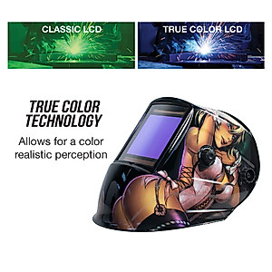 TGR Extra Large View True Color Auto Darkening Welding Helmet - 4"W x 3.65"H (Anime)