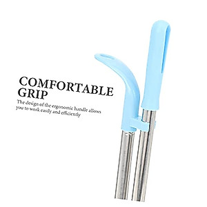 Alipis 2 Sets Stainless Steel Trash Shovel Office Bin Dustpan Kit Trash Bin Outdoor Bathroom Cleaning Room Cleaning Broom Stainless Steel + Plastic Cleaning Shovel Handheld