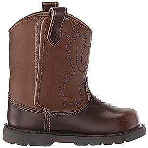 Baby Deer Round Toe Western Boot, Brown 5